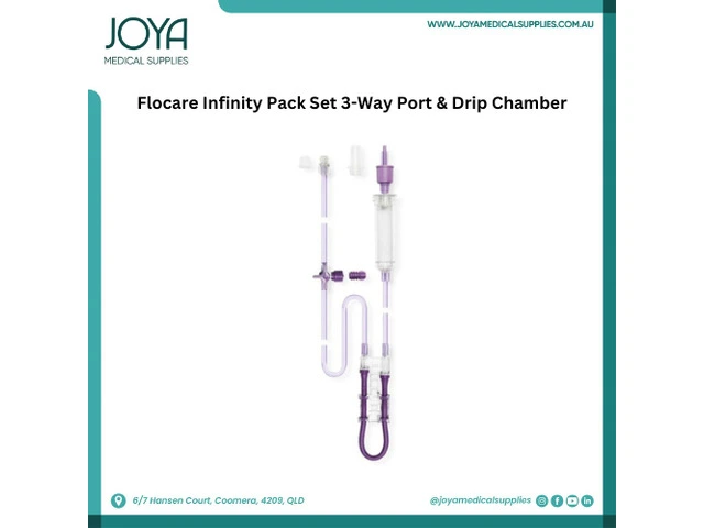 Flocare Infinity Pack Set 3-Way Port and Drip Chamber | Australia in ...